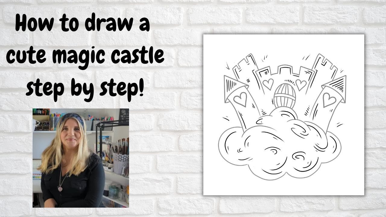 How to Draw Step-by-Step a cute Magic Castle | Beginner Art Tutorial ...
