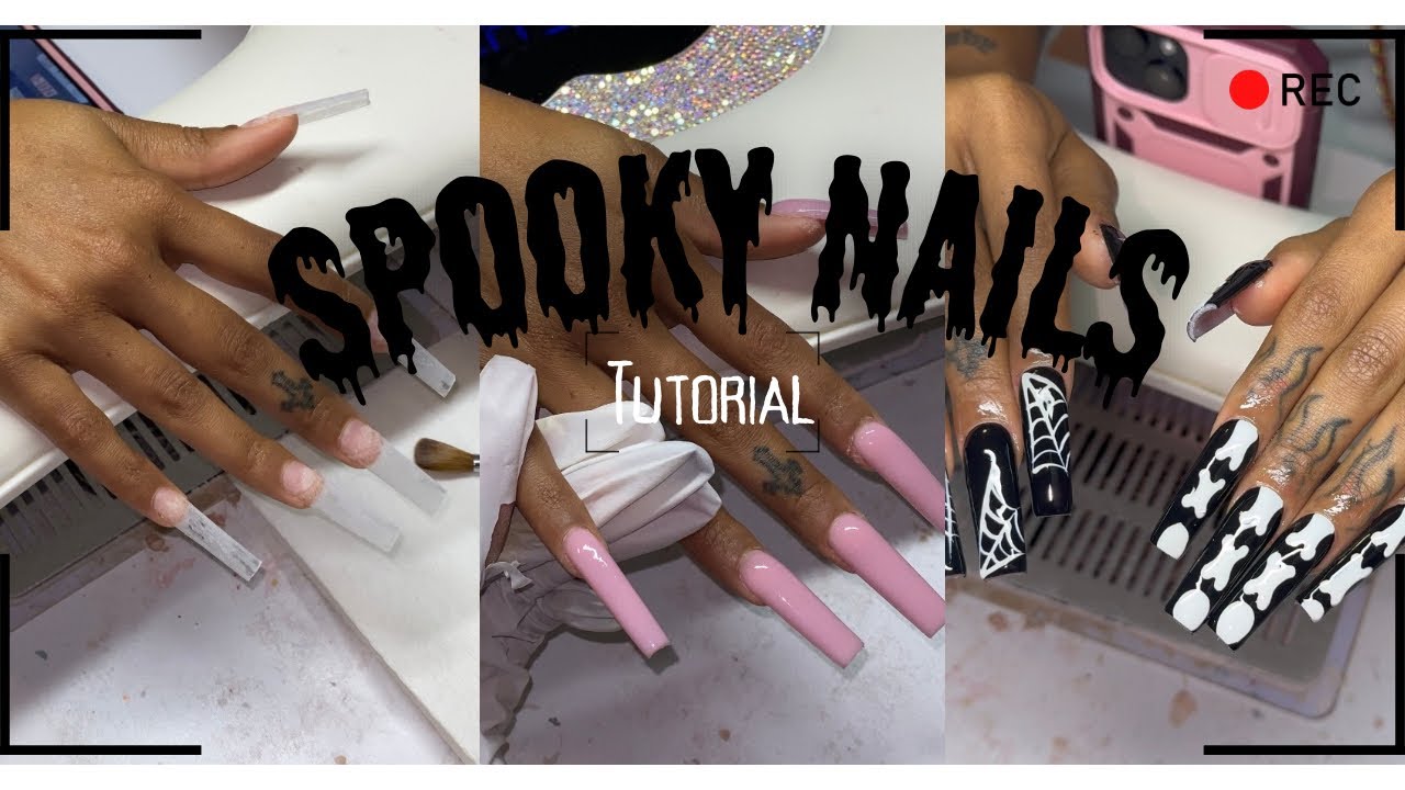 Spooky / Halloween Themed Nails | FULL TUTORIAL - YouTube