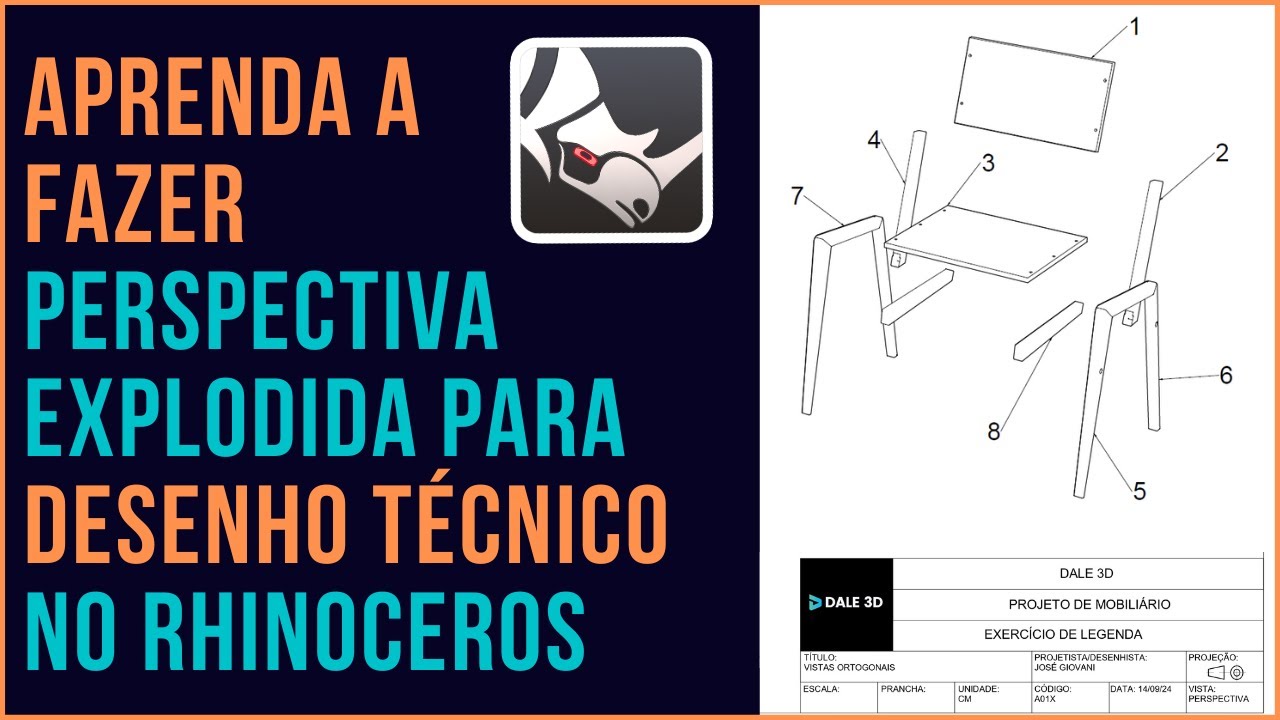 DESENHO TÉCNICO NO RHINOCEROS 3D COM PERSPECTIVA EXPLODIDA - YouTube
