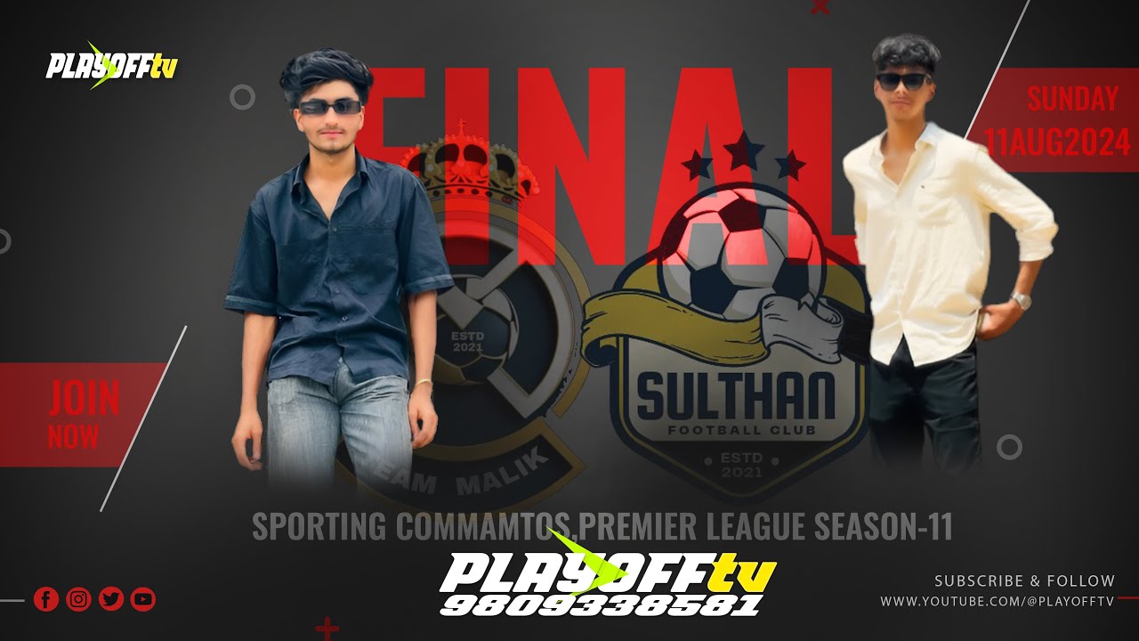 FINAL | SULTHAN FC vs MALIK FC | Sporting Commando Premeir League ...