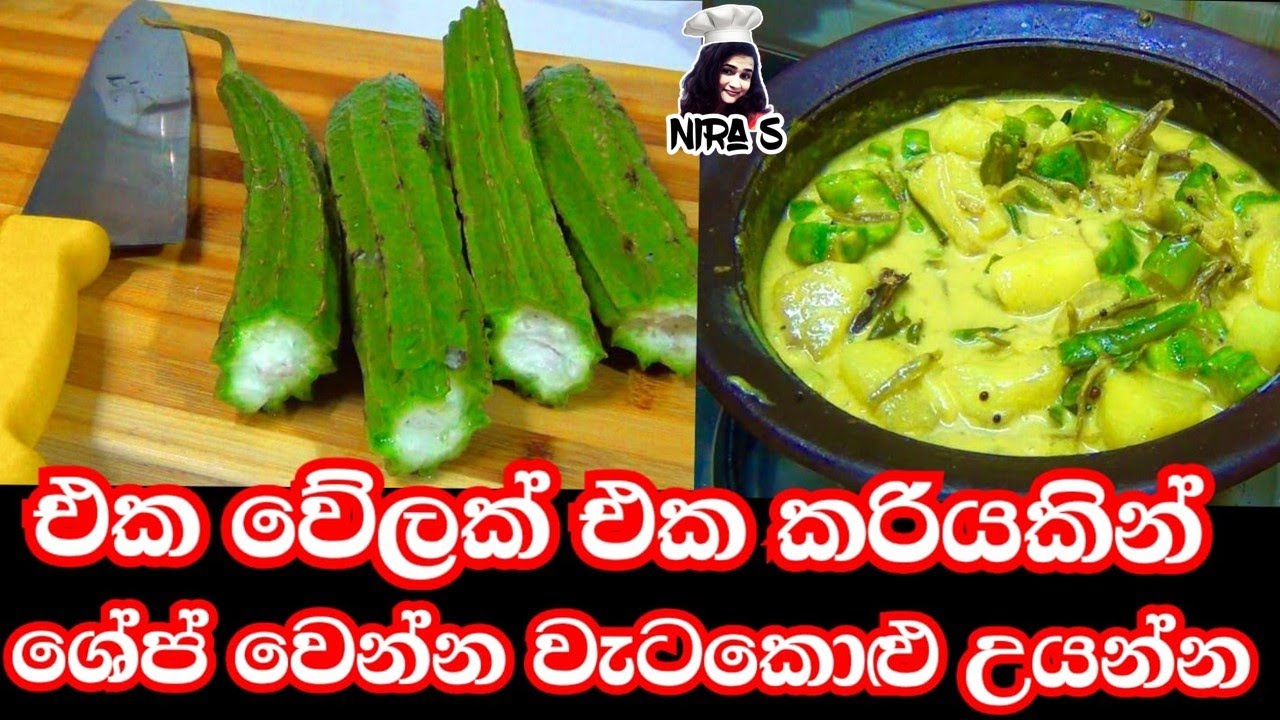 වැඩ කරලා මහන්සි දවසට රෑ කෑමට එක කරියක් හදාගන ශේප් වෙමු | වැටකොළු කරි ...