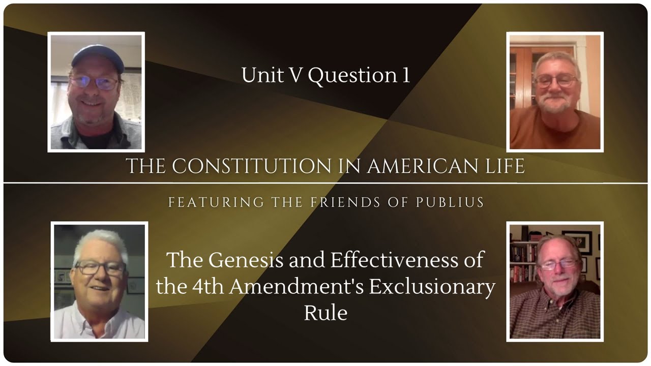 The Constitution in American Life - Spring 2025 E14: The 4th Amendment's Exclusionary Rule - YouTube