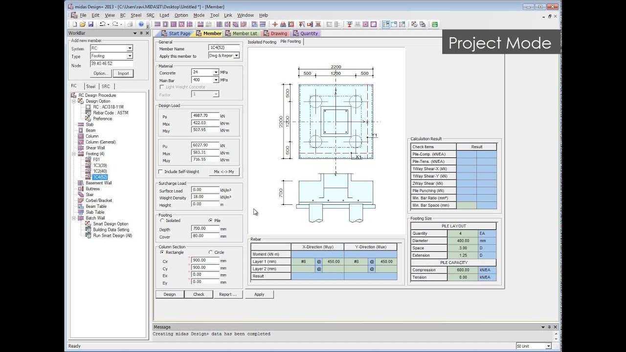 MIDAS Design+ - Footing_Design - YouTube