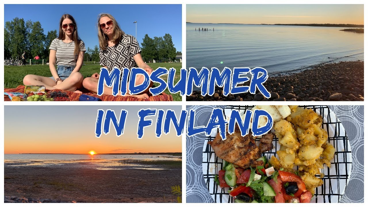 VLOG: MIDSUMMER IN FINLAND || PICNIC WITH A FRIEND & MIDNIGHT SUN - YouTube