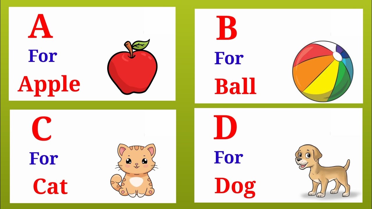 ABC learning videos for 3 to 5 years old| abcd learning | a for apple ...