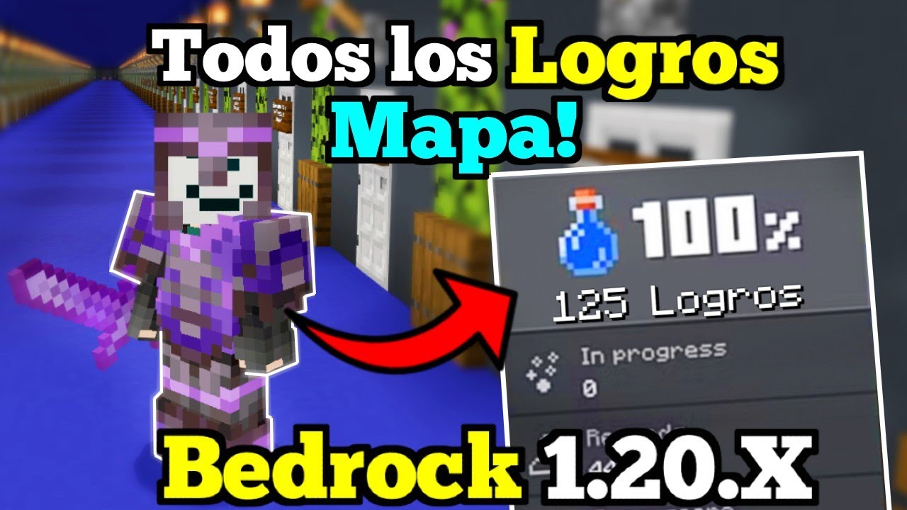 🟢 Consigue TODOS los LOGROS de Minecraft PE 1.20.X! | Mapa para COMPLETAR CUALQUIER LOGRO - YouTube