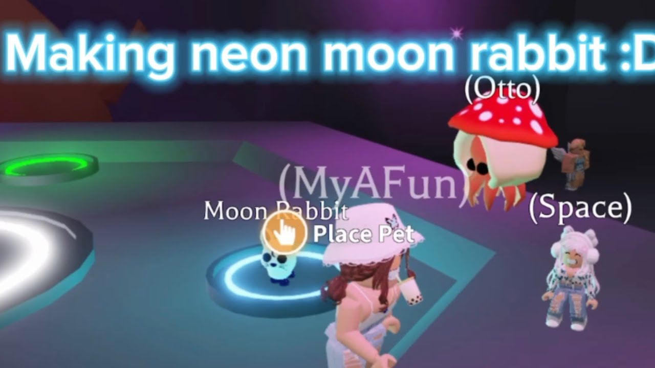 Making neon moon rabbit and opening RGB box :D - YouTube