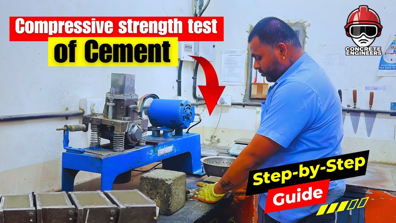 Compressive Strength Test of Cement Mortar Cube in Hindi | IS 4031 Part ...