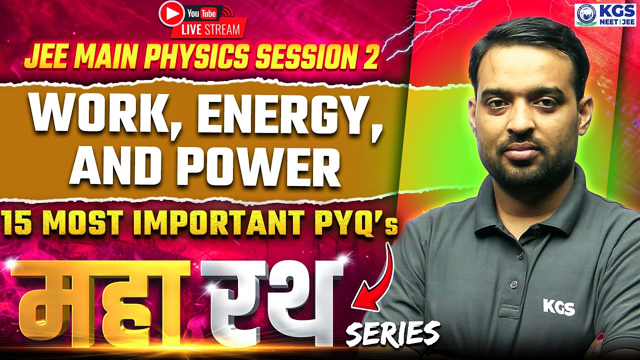 JEE Main 2025 Session 2 Work Energy And Power 15 Most Important