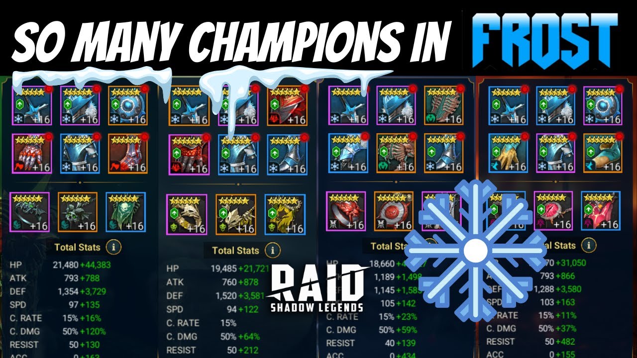 The Full Power of the FROST SET!!!!! Raid: Shadow Legends - YouTube