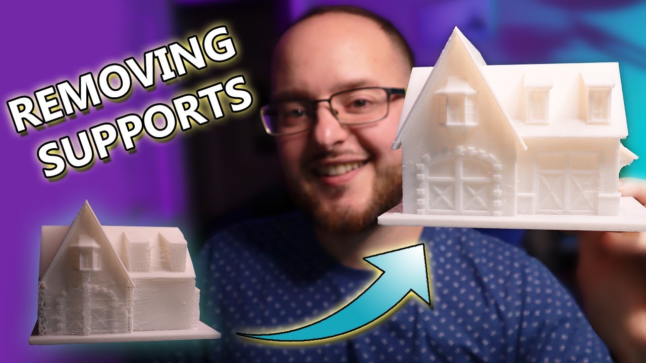 Removing Support Material on 3D Prints - Step by Step Guide - YouTube