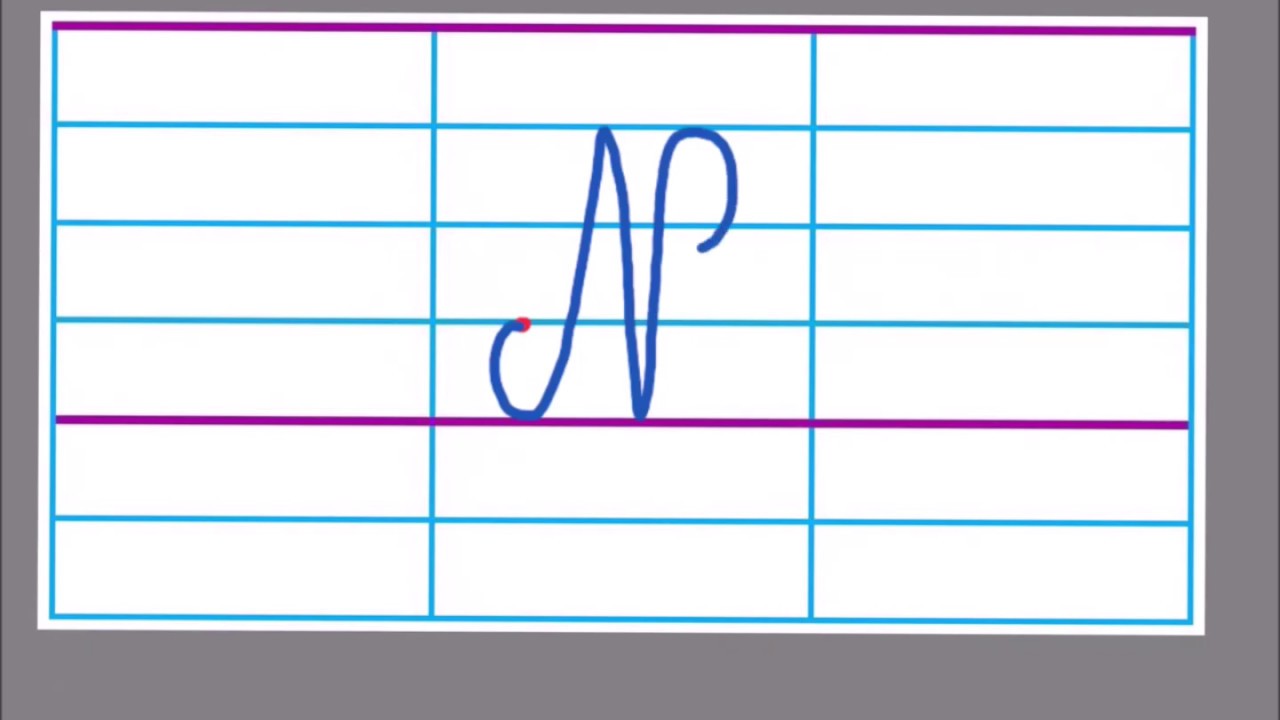 La lettre N en majuscule cursive - YouTube
