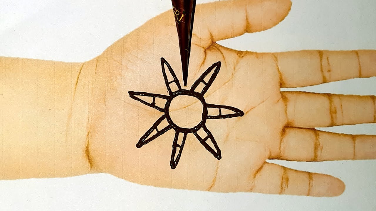 New Easy Trick Mehndi with Sun | Simple Mehndi Design For Beginners ...
