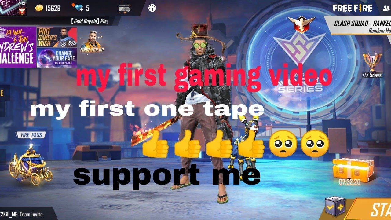 free fire Rank match 4 by 4 and my first game play - YouTube