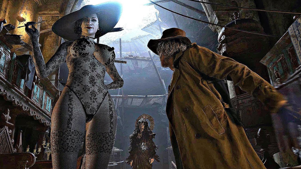 Thicc Lady Dimitrescu All Cutscenes Jiggle Physics (Resident Evil 8 ...