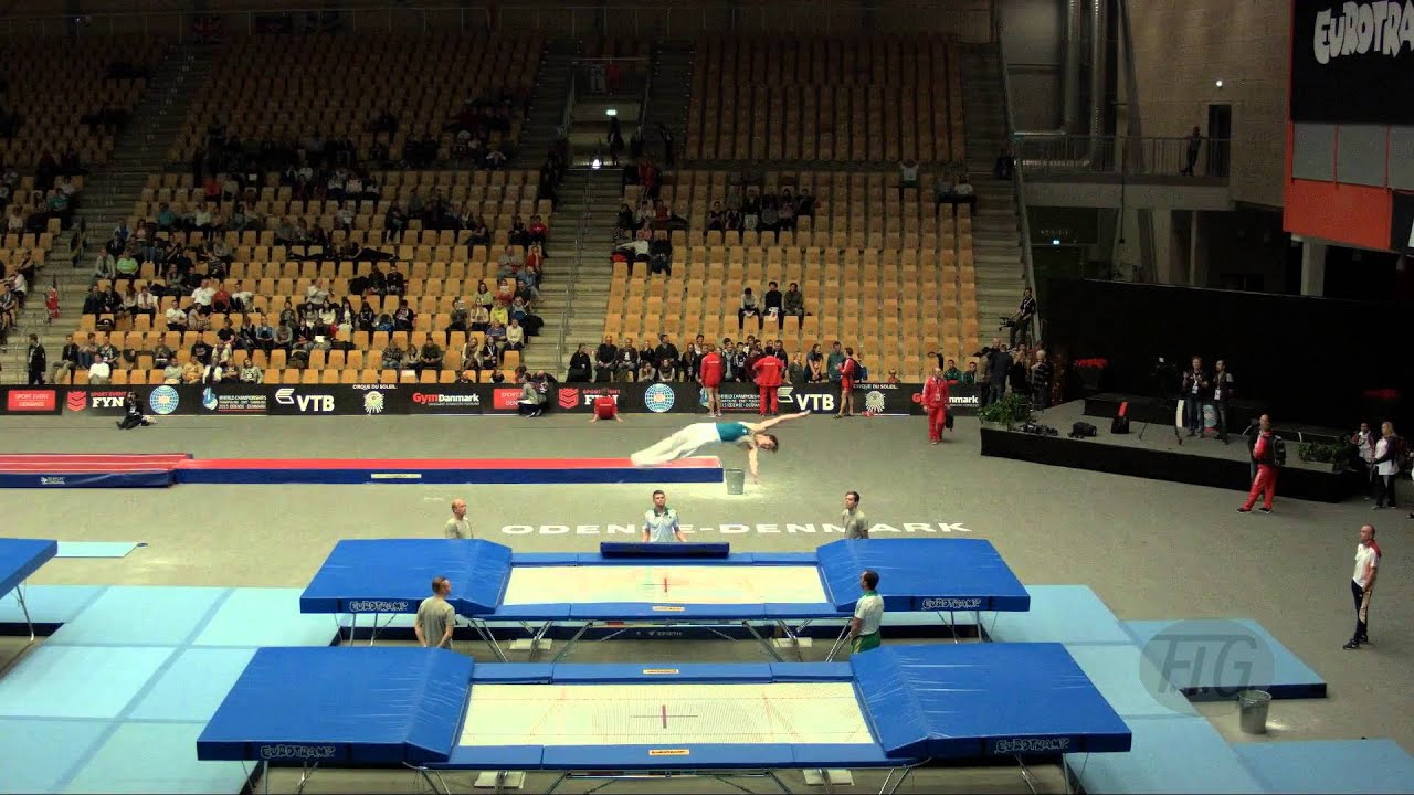 GAUDRY Blake (AUS) - 2015 Trampoline Worlds - Qualification TR Routine ...