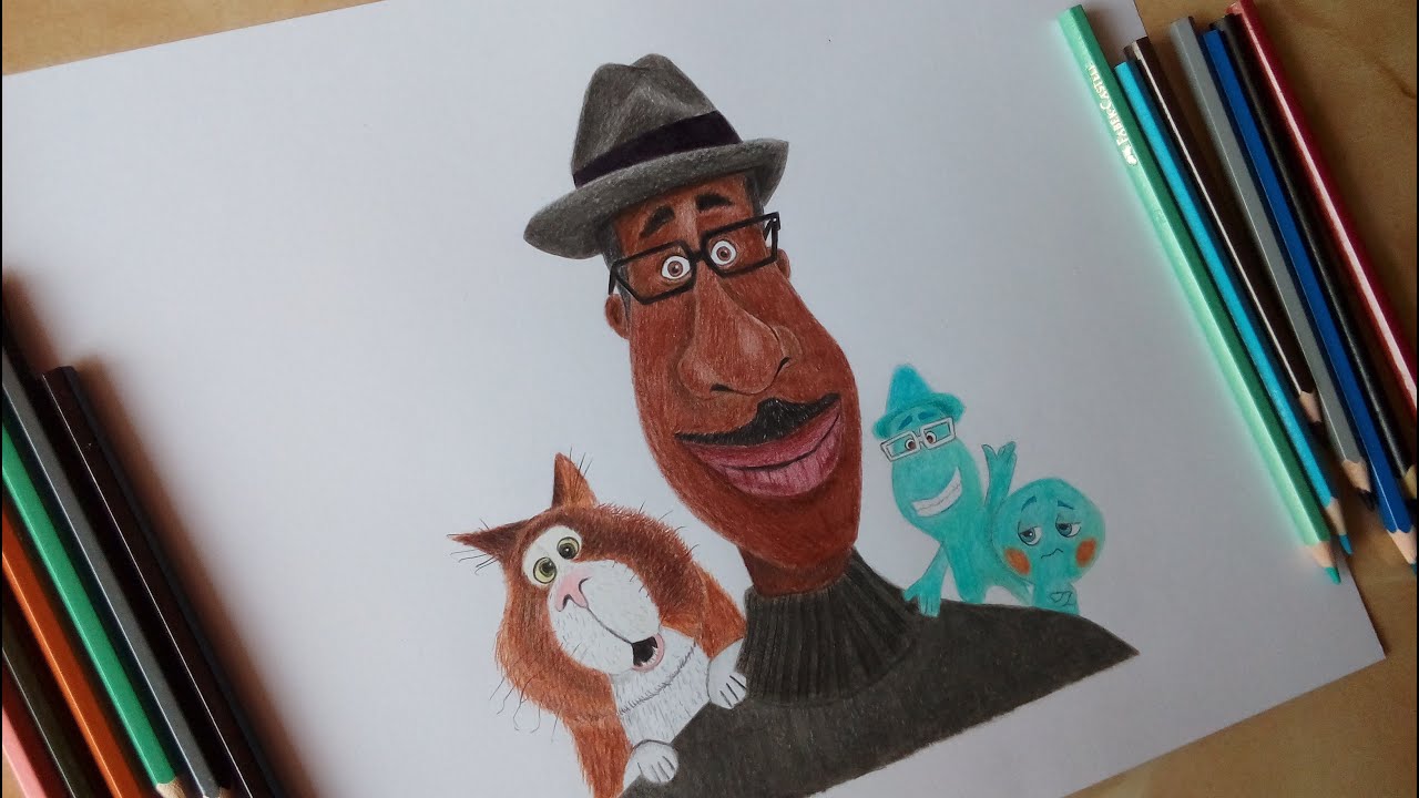 Dibujando a Soul de Disney Plus / Drawing Soul - Pixar / Como dibujar a ...