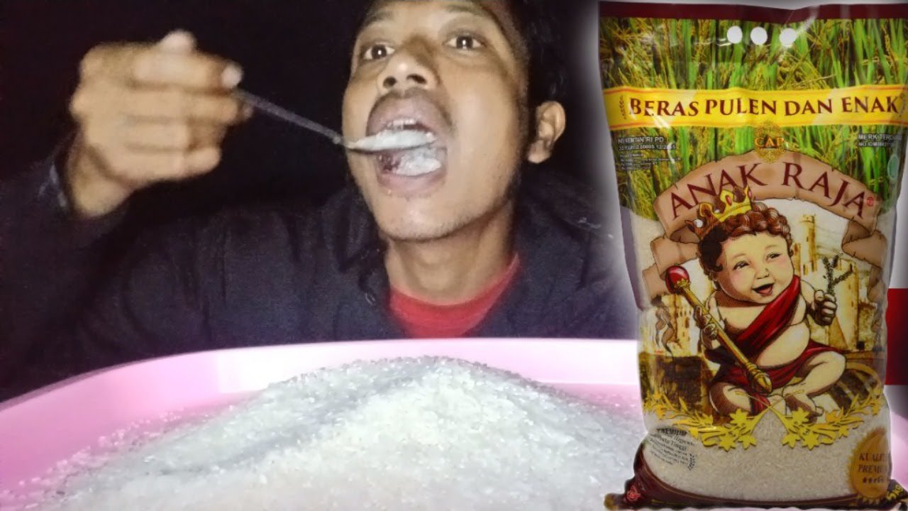 Crunchy Asmr Raw Rice Eating Raw Rice Makan Beras Mentah Asmr Indonesia Youtube