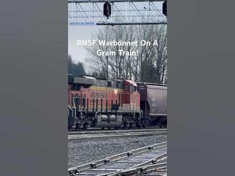BNSF 4020 Leads A Grain Train With A Warbonnet! #train #bnsf #shorts - YouTube