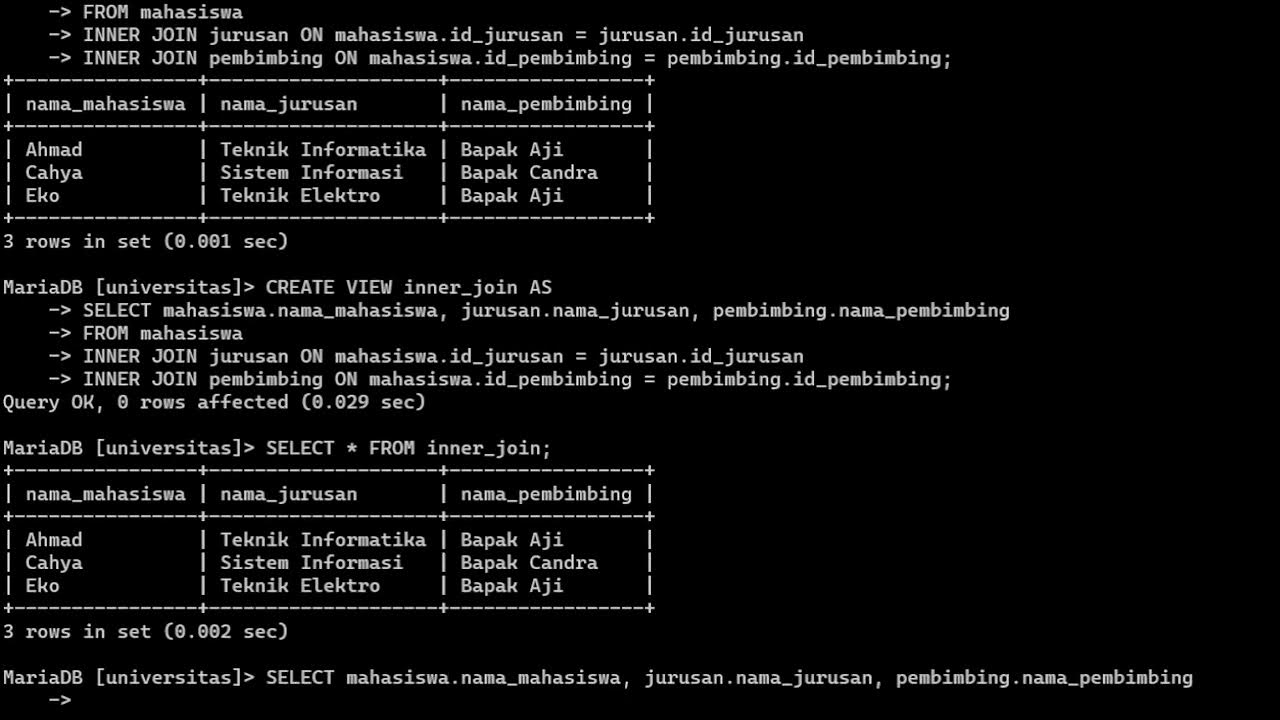 PENGGUNAAN INNER JOIN MYSQL - YouTube