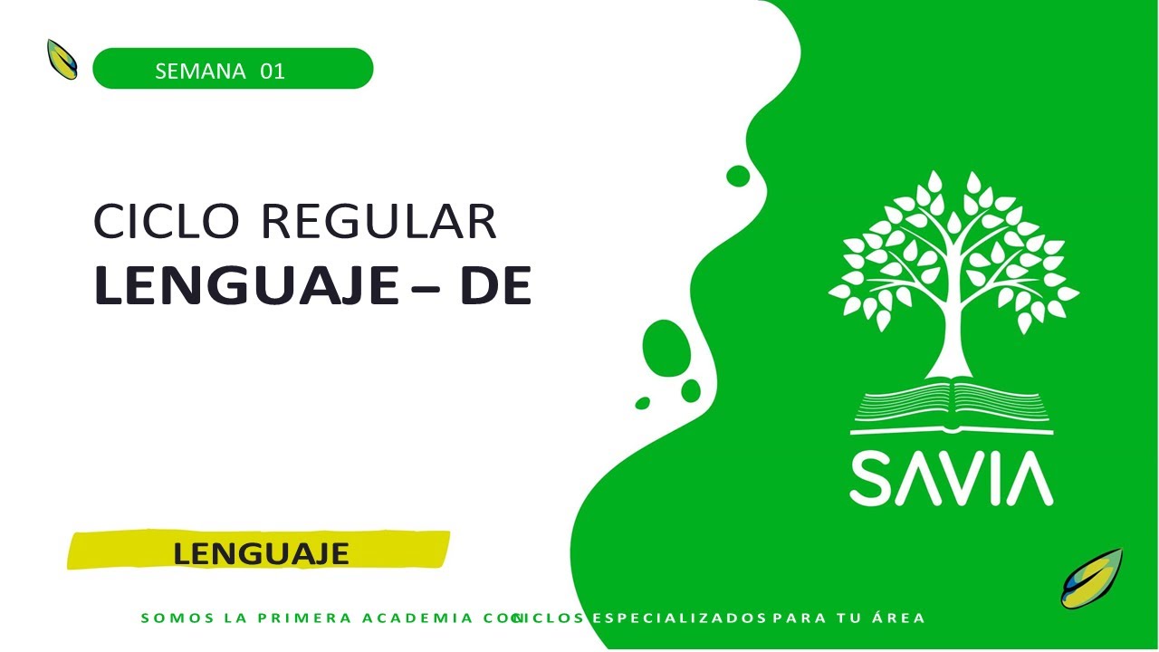 SAVIA - LENGUAJE - Semana 17 - San Marcos Ciclo 2024 -I (NUEVO CICLO ...