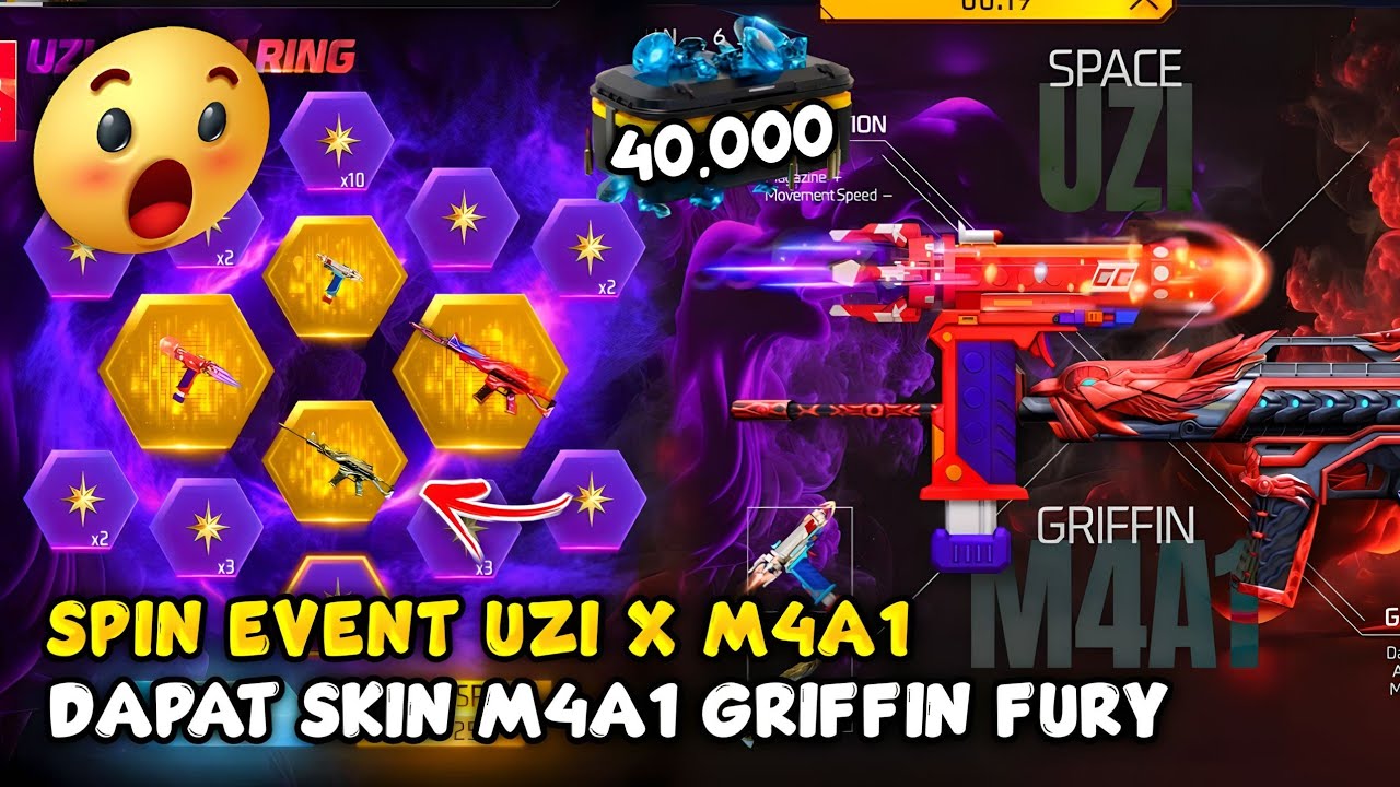UZI X M4A1 RING !! 2000 Diamond Untuk Skin M4A1 Griffin Fury | Free Fire - YouTube