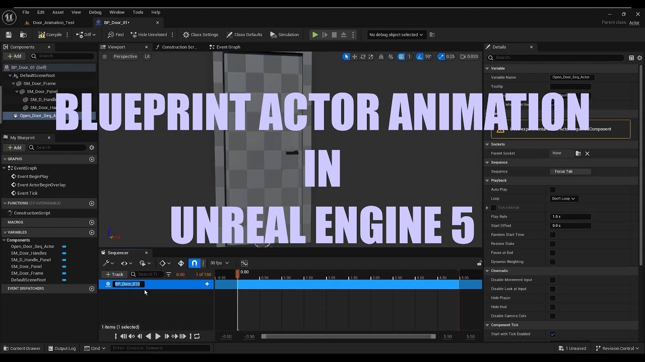 Bluprint Actor Animation In UE5 - YouTube