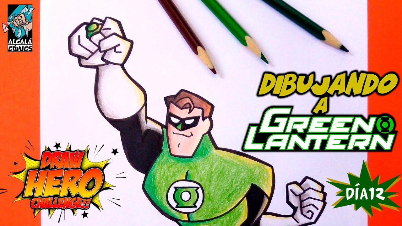 🔦 Dibujando a Linterna Verde | Drawing Green Lantern💚 - YouTube