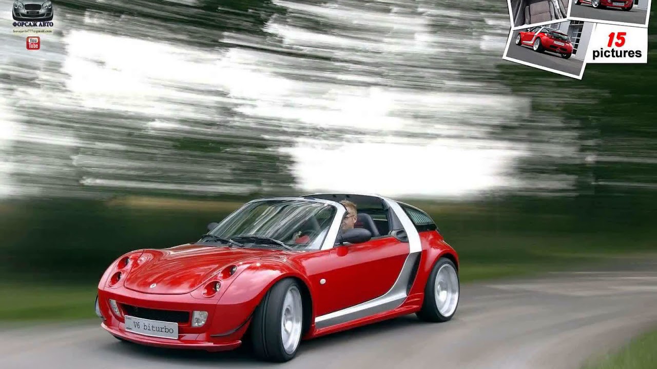 Brabus Smart Roadster Coupe V6 biturbo (2003) - YouTube