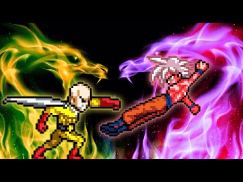 Saitama The Bald Destroyed OP(New) VS Goku MUI Kaiokenx10 OP in Jump ...