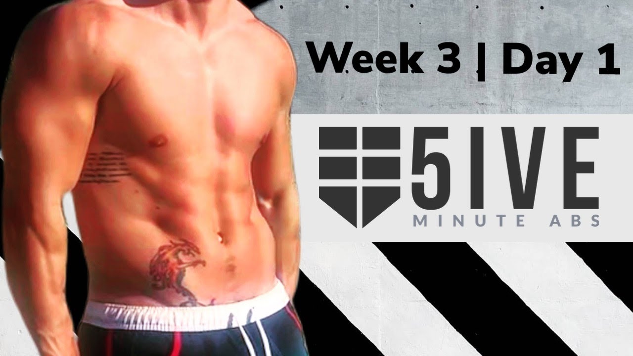 5IVE MINUTE ABS | Week 3 Day 1 - YouTube