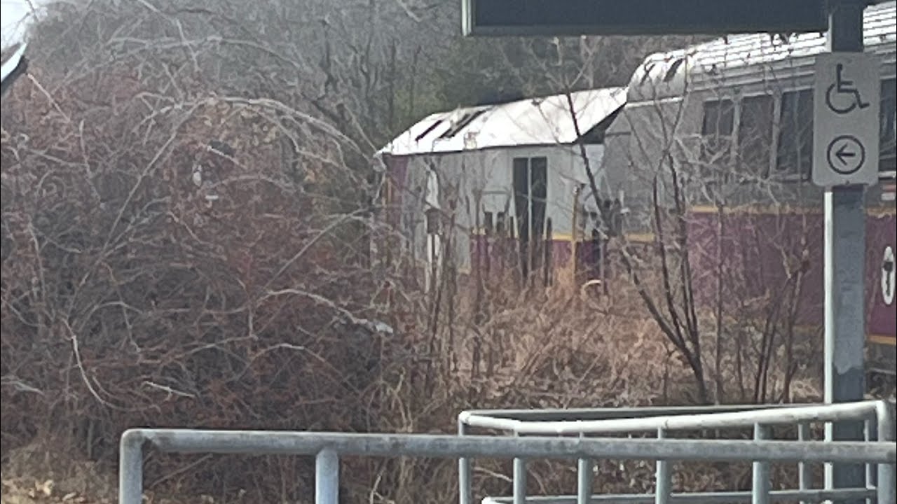 Riding MBTA commuter rail train #2707 from South Station to Forge Park ...