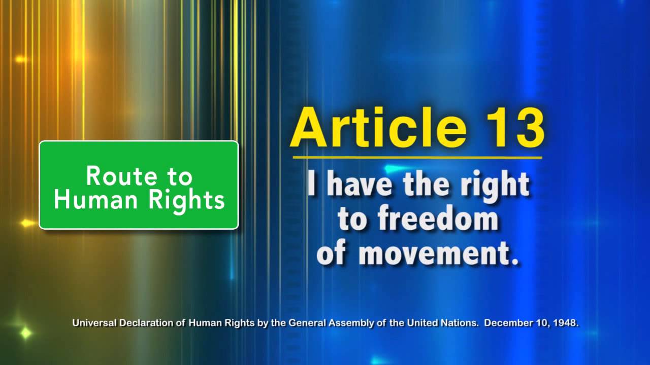 Route to Human Rights PSA Article 13 - YouTube