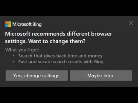 How to turn off Microsoft Bing notifications in Edge 91 - YouTube