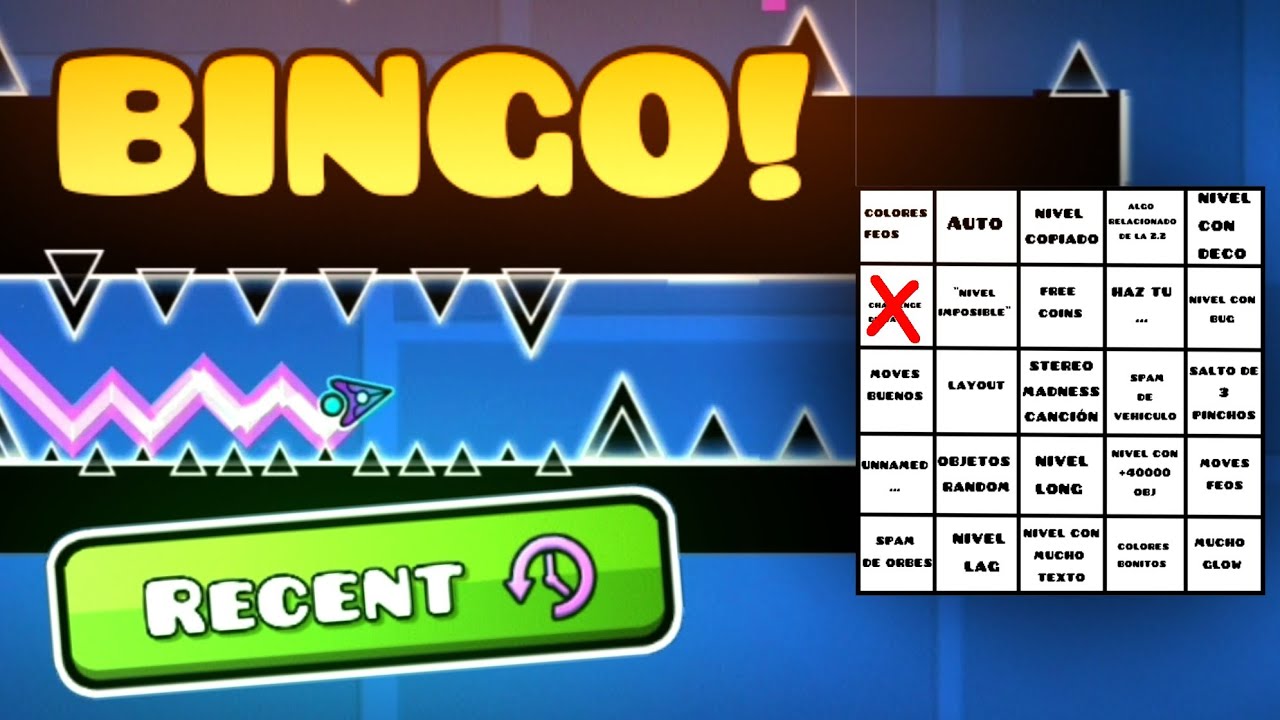 BINGO de niveles RECIENTES! geometry dash 2.11 ⭕️ - YouTube
