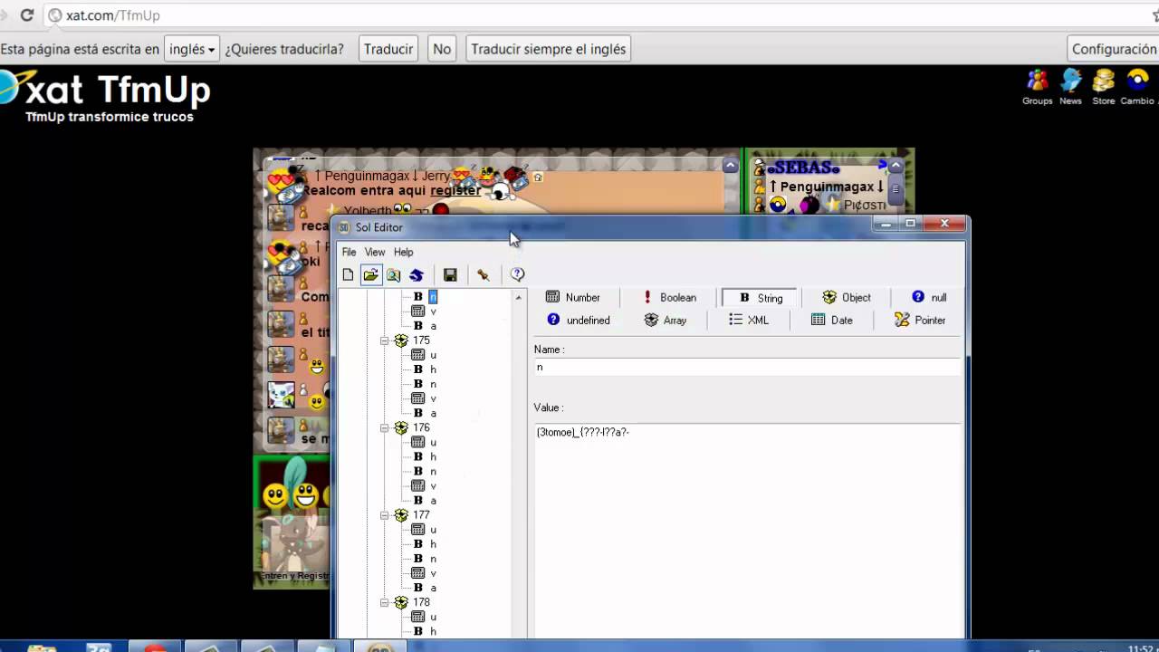 como hacer hack de xats en xat.com con sol editor - YouTube