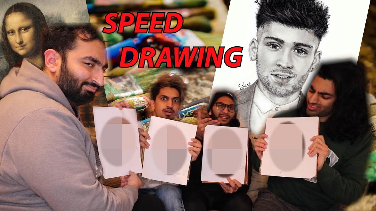 SPEED DRAWING EACH OTHER CHALLENGE!! - YouTube