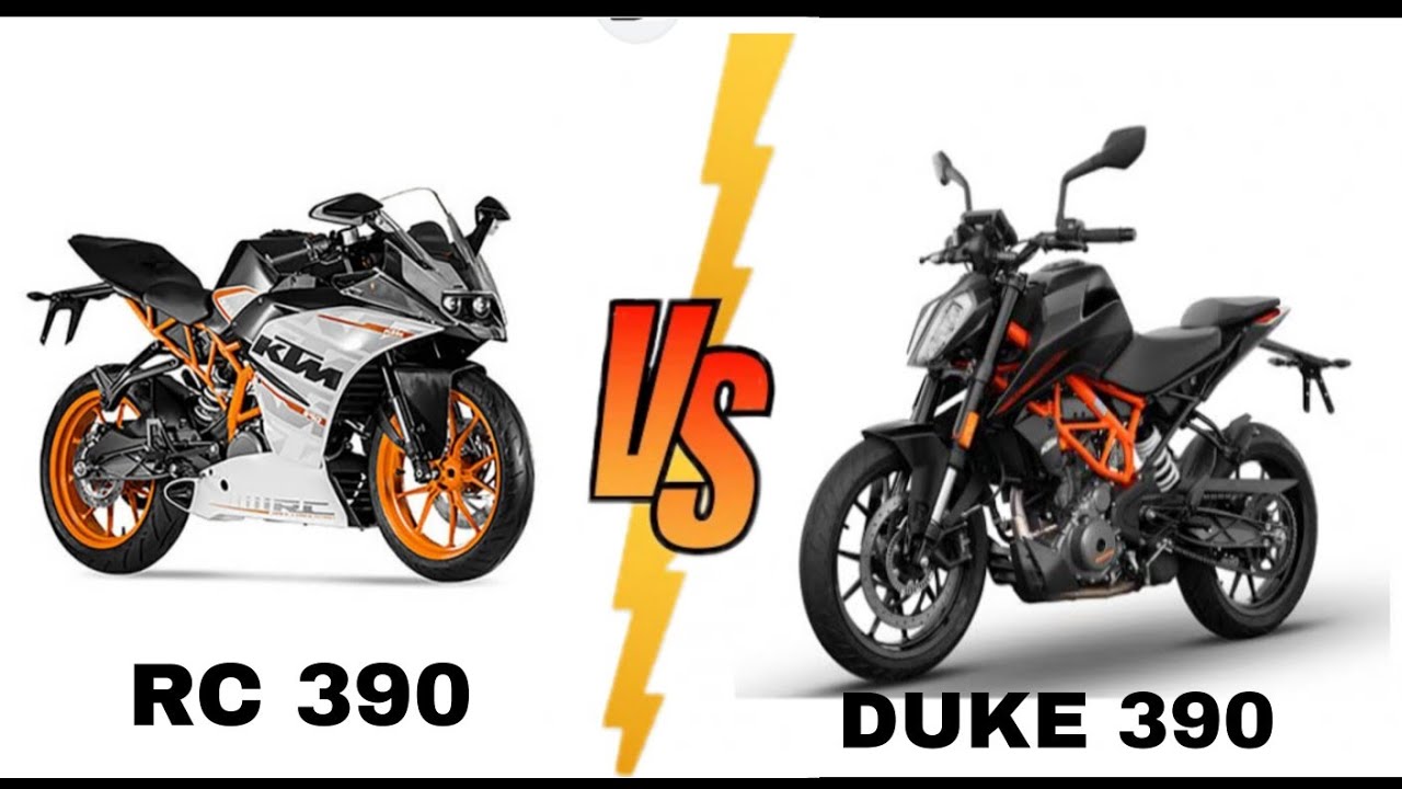 KTM DUKE 390 VS KTM RC 390 COMEPAR🤩 - YouTube