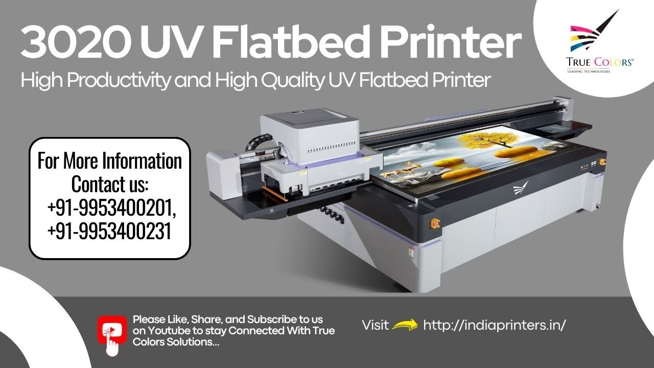 3020 UV Flatbed Printer...True Colors UV Printing Machine. UV Flatbed ...