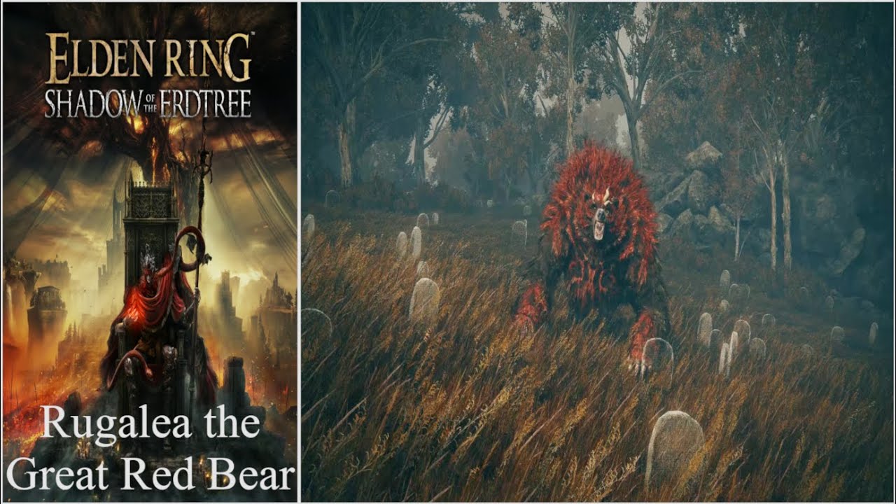 Elden Ring (Shadow of the Erdtree) - Rugalea the Great Red Bear Boss ...