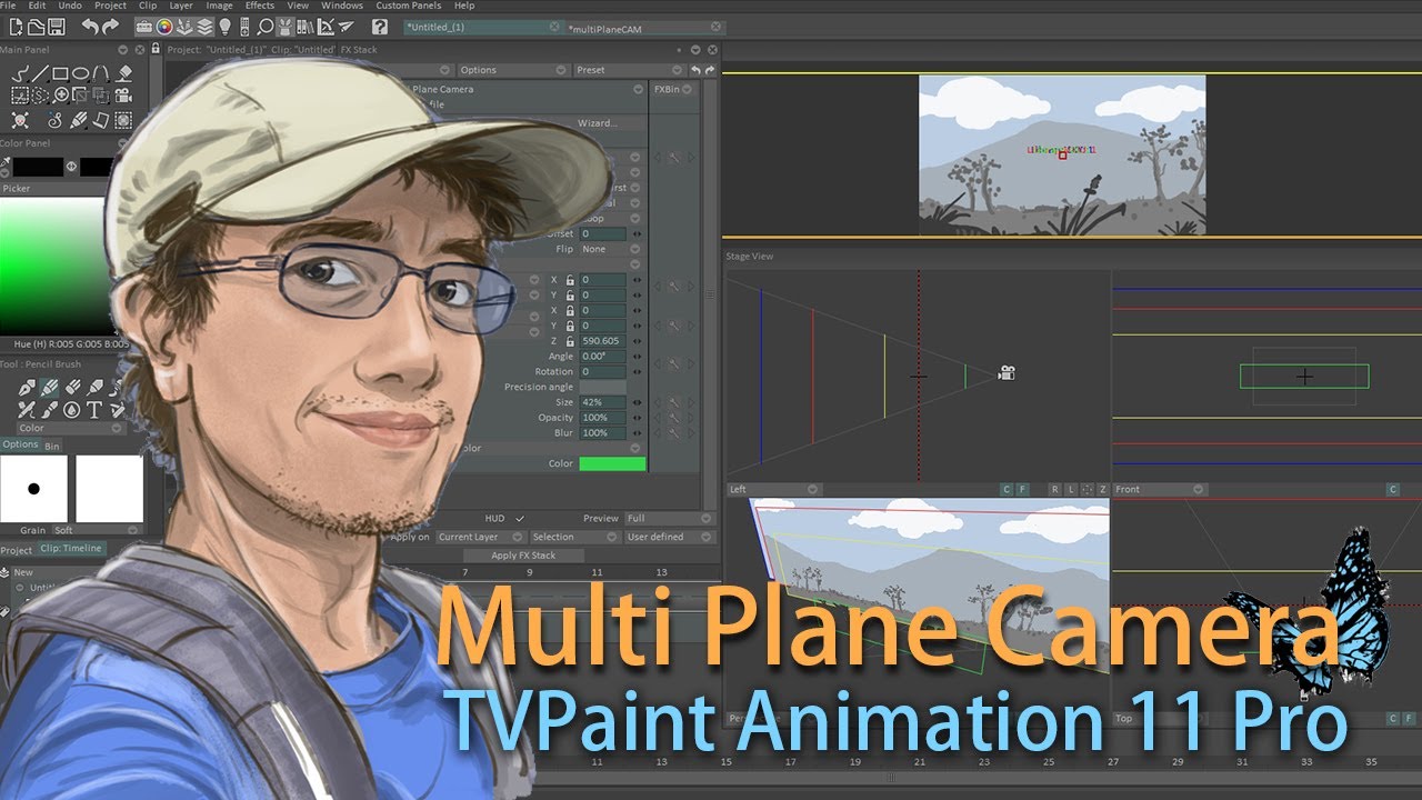 【TVPaint Animation 11 Pro】@多平面攝影機 - YouTube