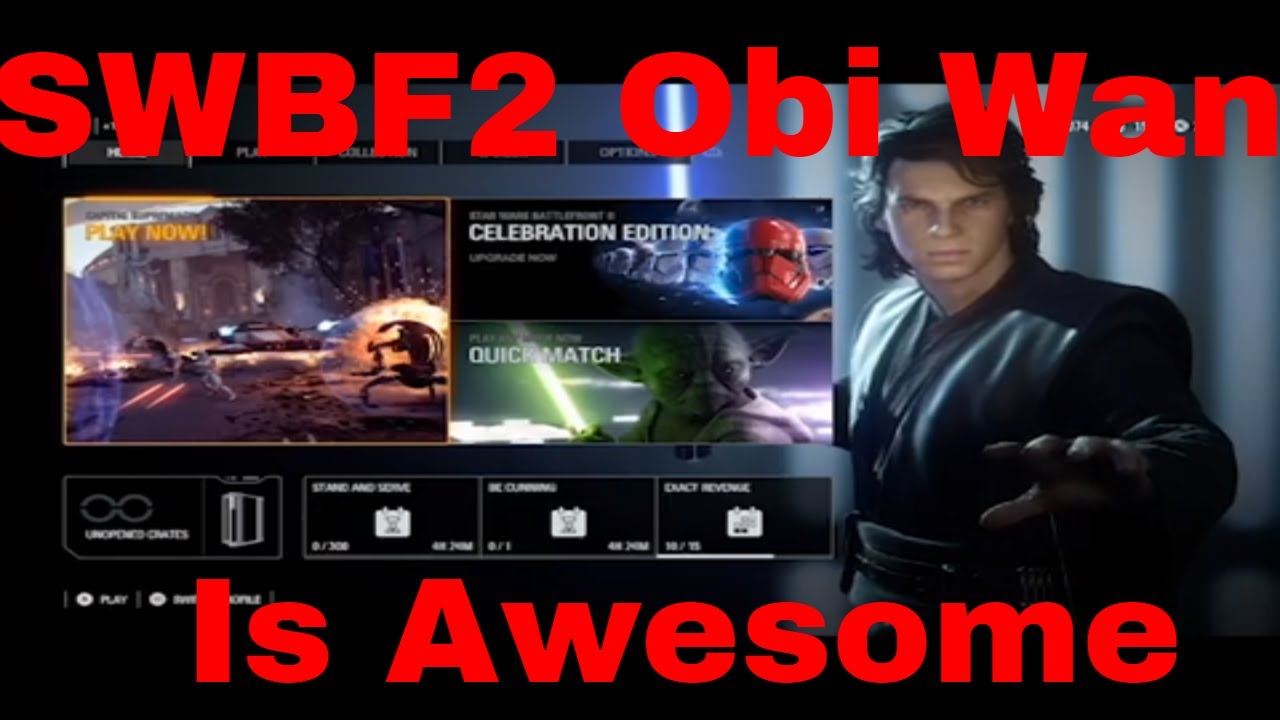 #1 SWBF2 / LEVEL UP / MAKING CREDITS / FOR THE REPUBLIC! Obi Wan Rocks ...
