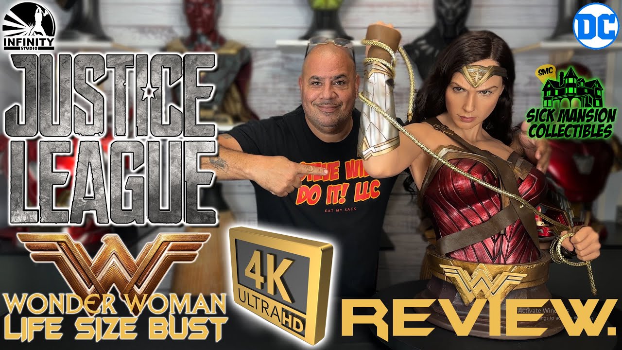 WONDER WOMAN INFINITY STUDIOS LIFE SIZE SILICONE TORSO BUST IN 4K ...