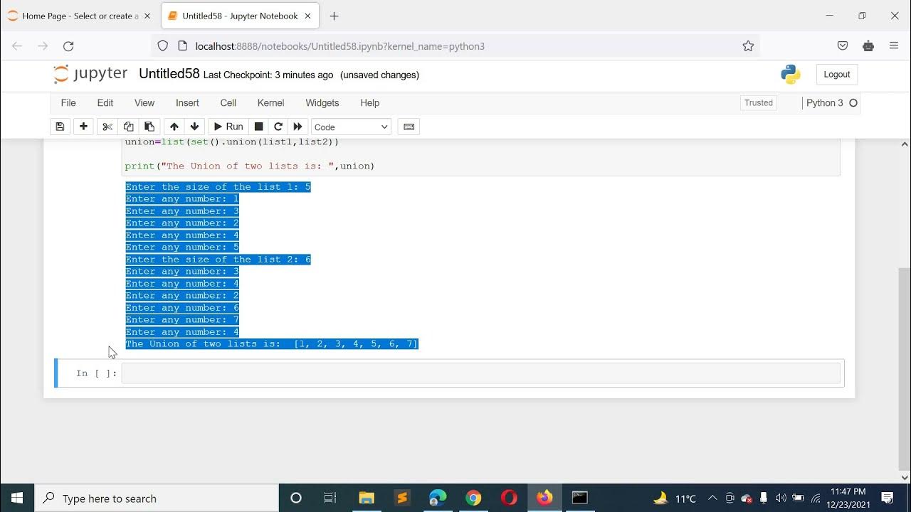 Python Program to Find the Union of two Lists - YouTube