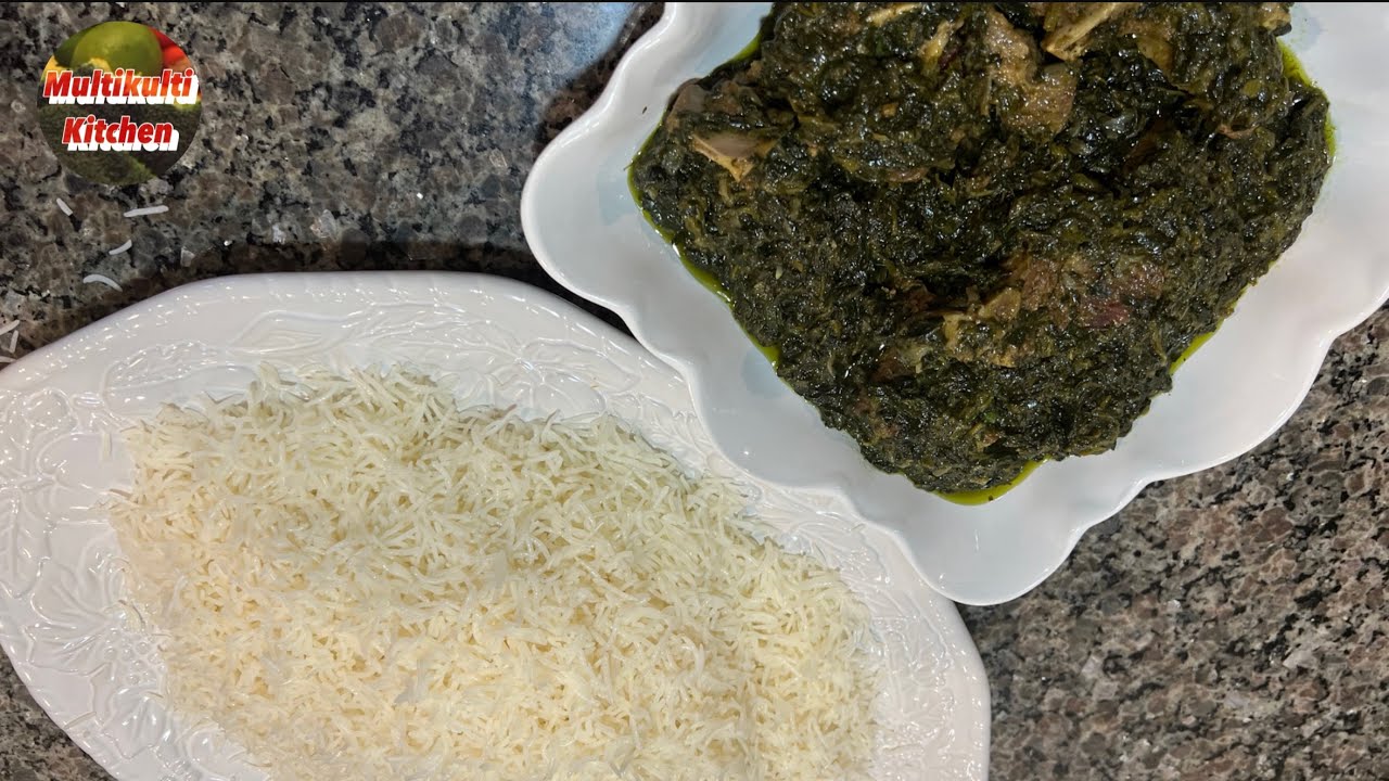 طرز تهیه سبزی چلو افغانی Afghan Style Sabzi chalaw ( Rice with Spinach ...