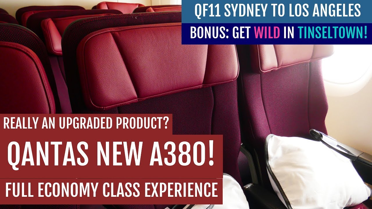 QANTAS NEW A380 ECONOMY CLASS (SORT OF...) | QF11 FLIGHT REVIEW ...