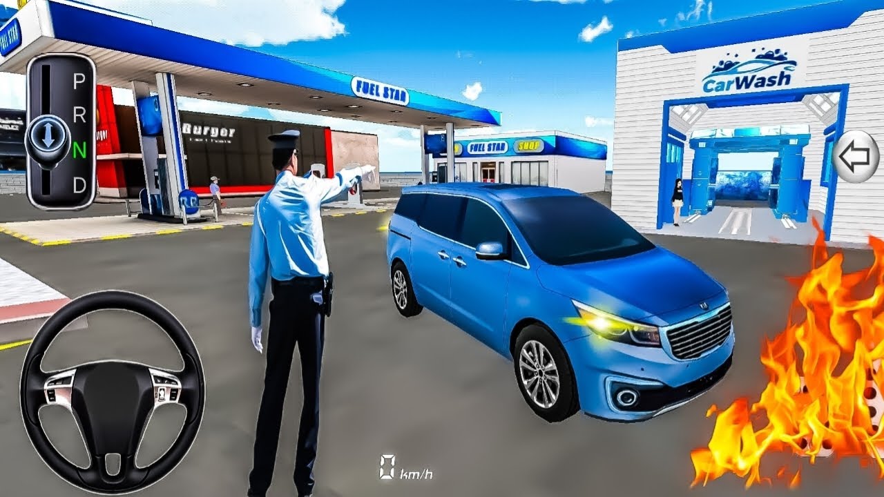 A New Blue colour Mercedes G-63 parking in the Gass Stiton-3D driving ...