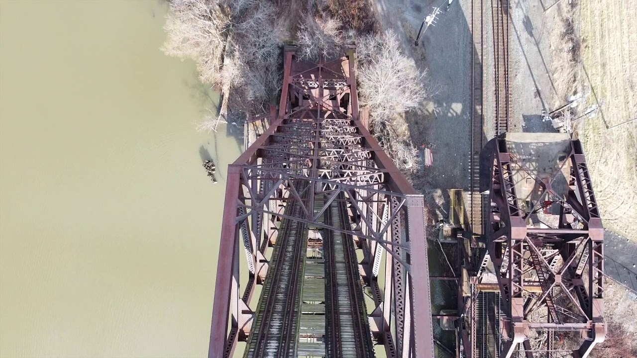 Aerial Video of Nickel Plate Road Draw Bridge - Buffalo, NY - DJI Mavic ...
