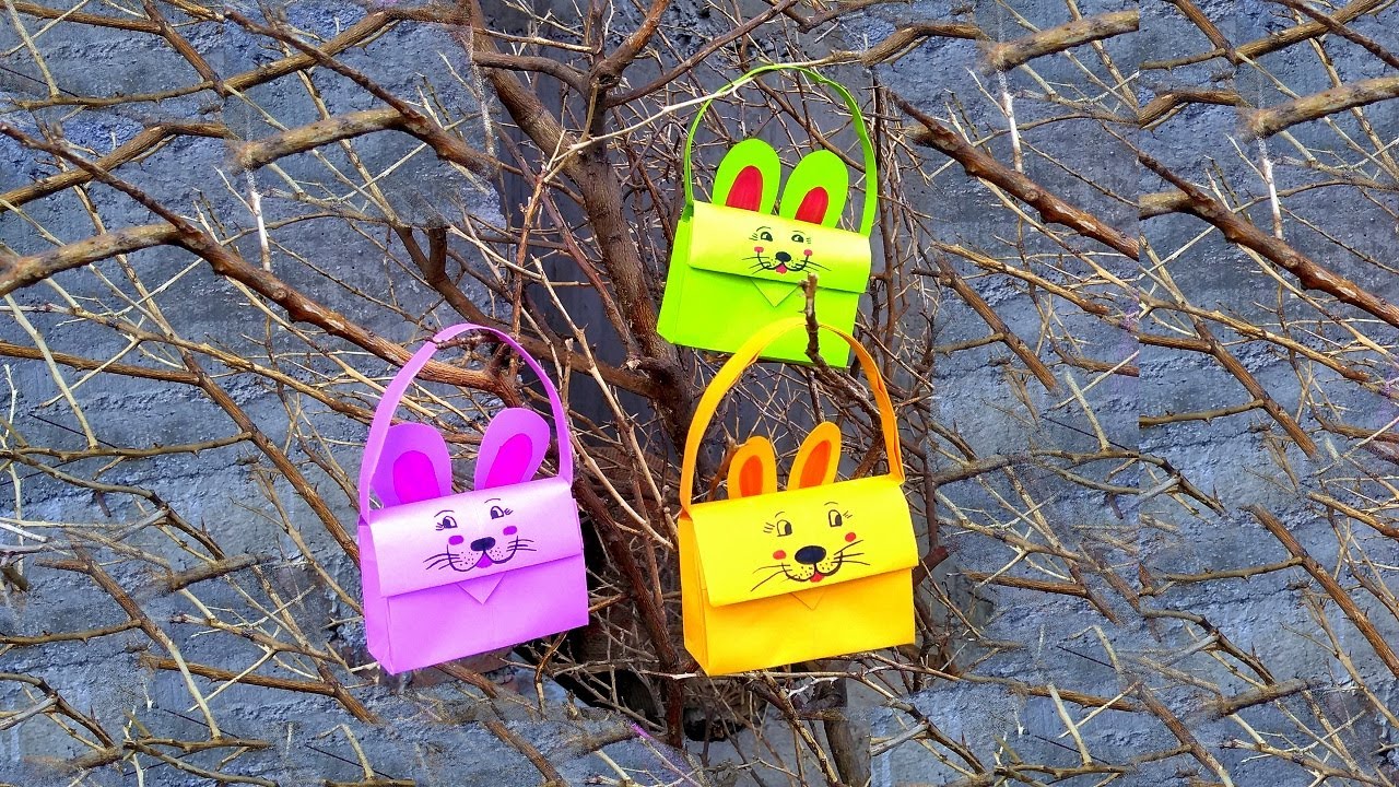 HOW TO MAKE PAPER HANDBAG/HOW TO MAKE PAPER GIFT BAG/ORIGAMI PAPER ...