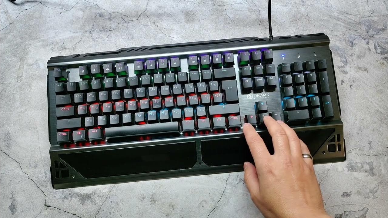 Механическая клавиатура ОКЛИК 980G HAMMER (подсветка и звук клавиш ...